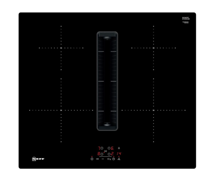 Neff T46CB4AX2 60cm Induction hob with integrated ventilation system ...